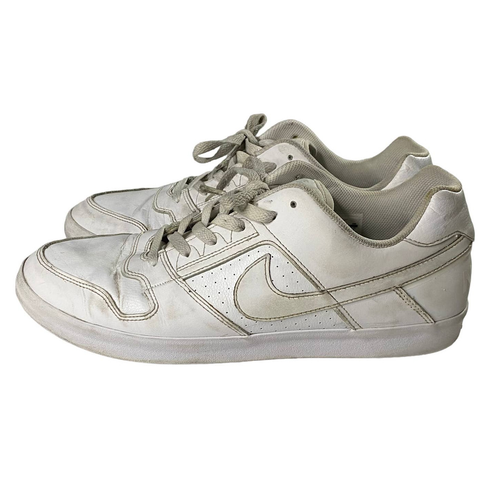 Nike Sb Delta Force Vulc Triple White Skate Shoes Sne… - Gem